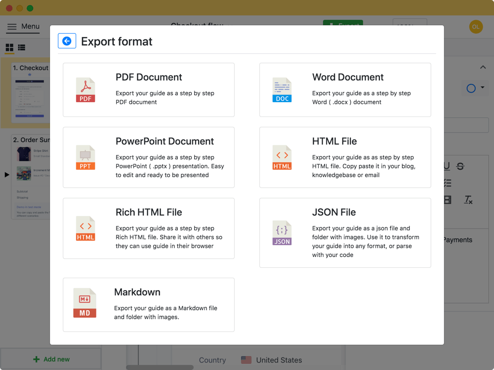 App for step-by-step guides and tutorials with screenshots