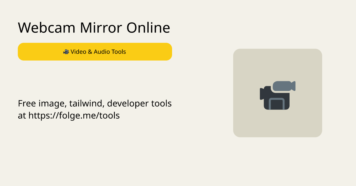 Webcam Mirror Online